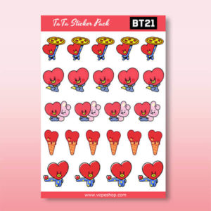 Sticker sheet BT21 Tata - VopeShop